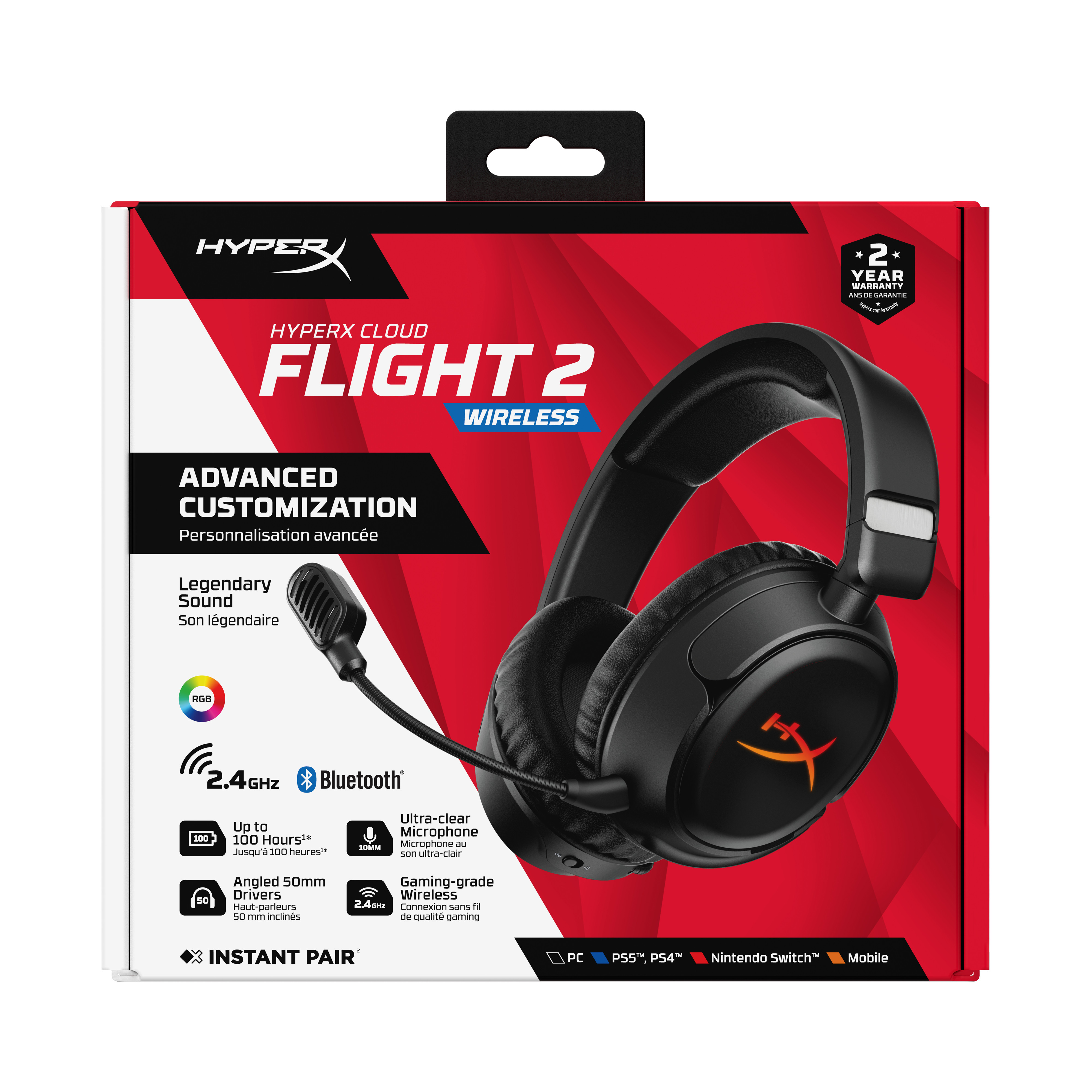 HyperX Cloud Flight 2 Wireless (noir)