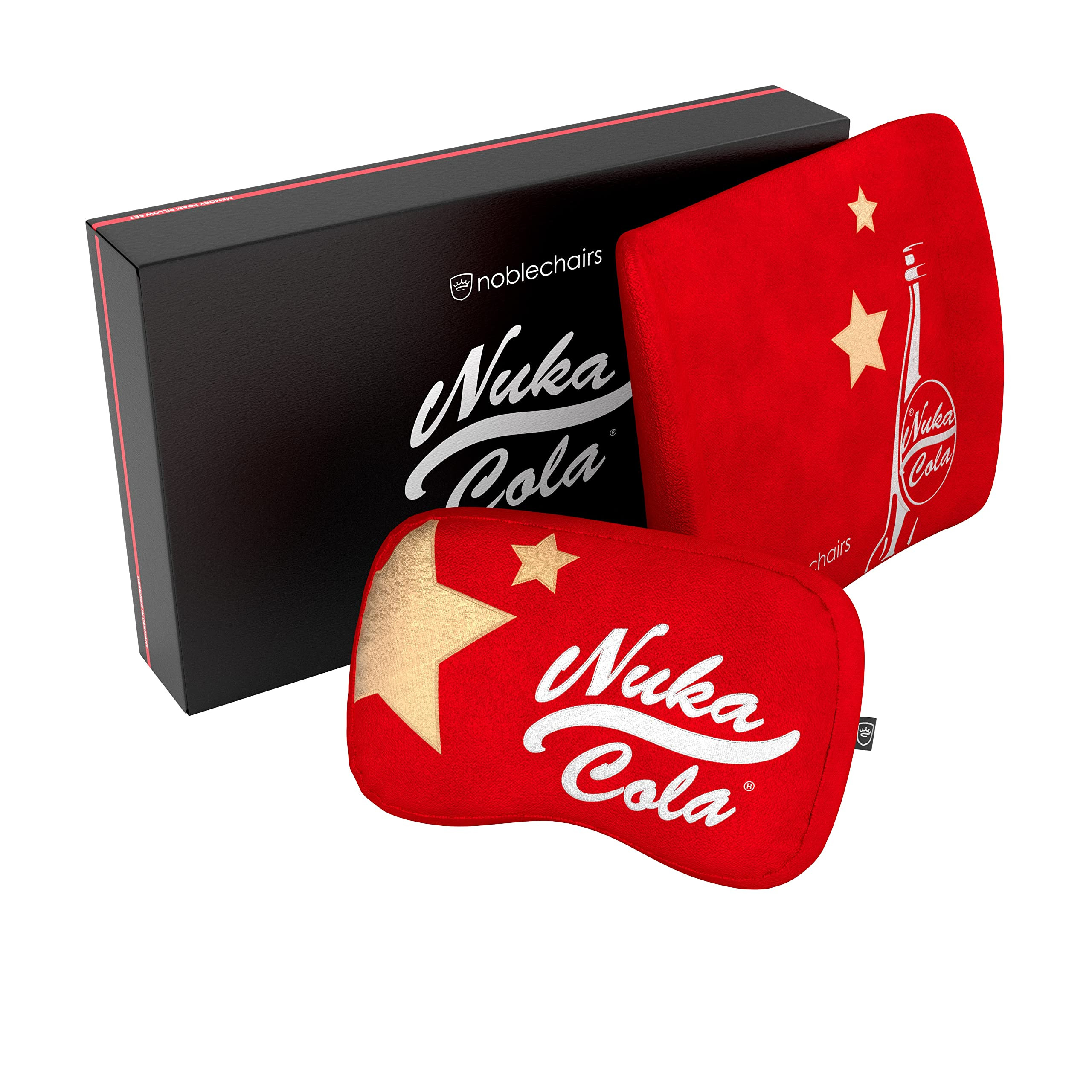 Noblechairs Pack 2 Coussins Fallout Nuka-Cola Rouge Edition